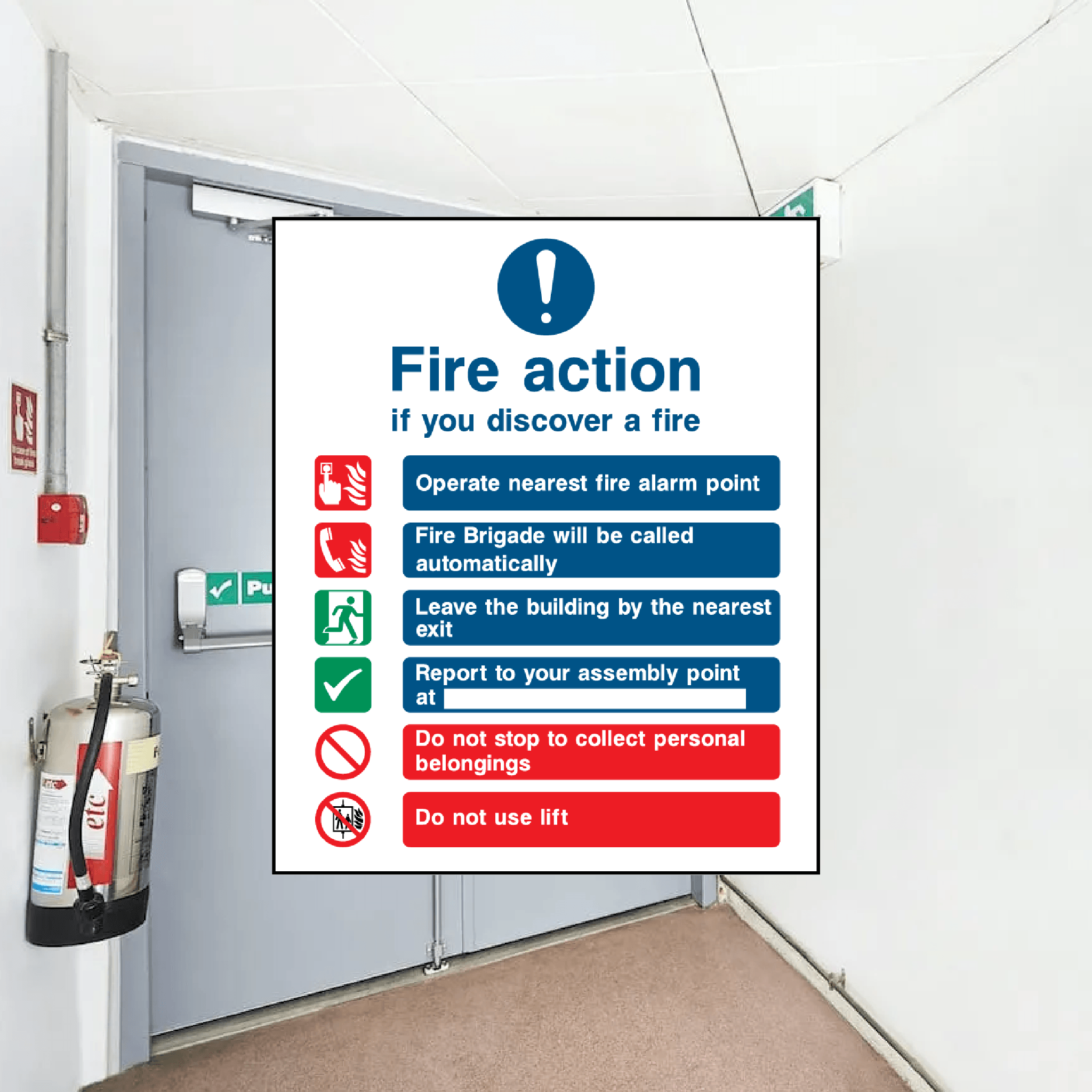 Fire Action Signs - Fire Action Notices