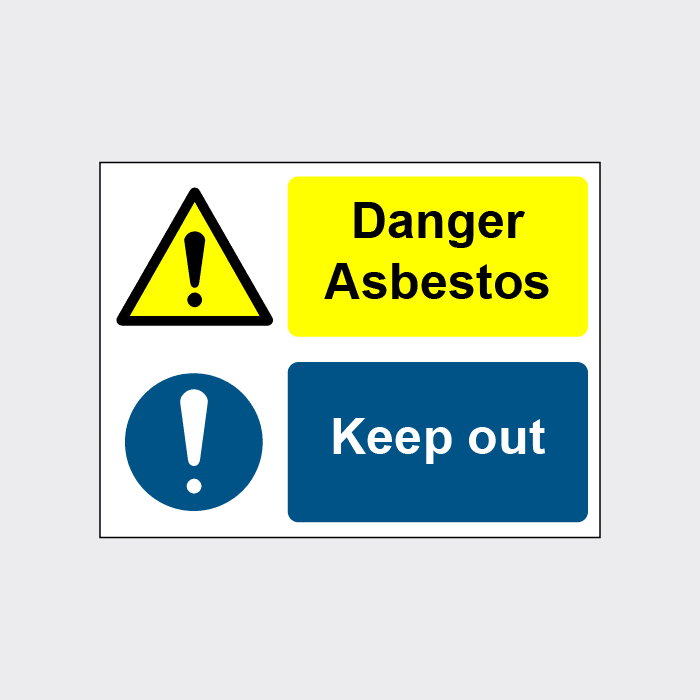 Danger Asbestos Keep Out Sign | Hazard Safety Notice