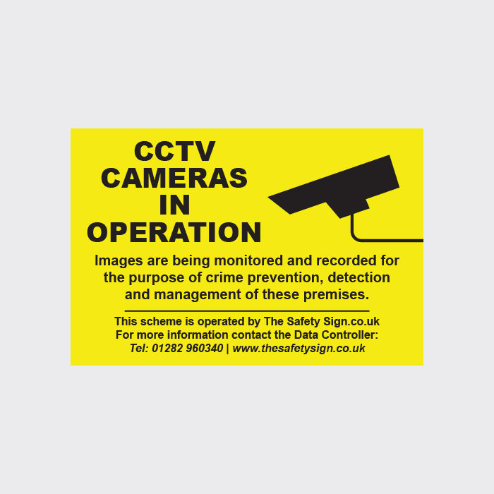 CCTV Cameras in operation sign - 600 x 400mm / Rigid Plastic - The ...