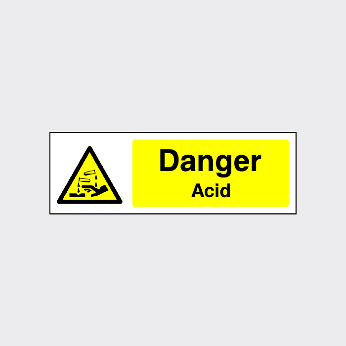 Danger Acid Warning Sign | Safety Signs for Hazardous Areas