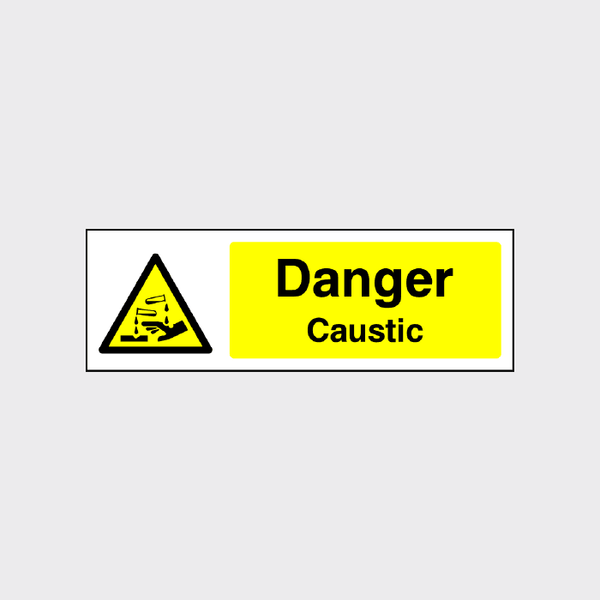 Danger Caustic Warning Sign | Durable Safety Signs