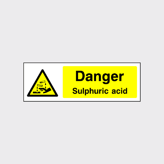 Danger Sulphuric Acid Warning Sign | Prevent Chemical Hazards