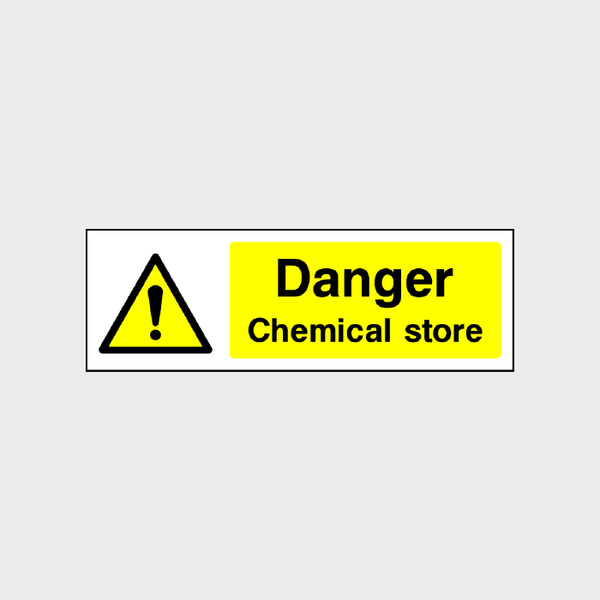 Danger Chemical Store Sign | Durable Safety Signage