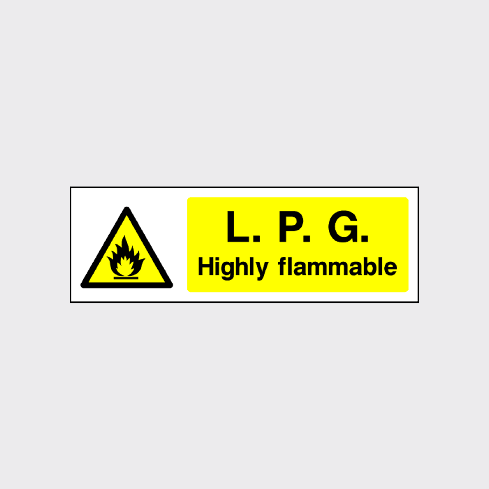 LPG Highly Flammable Sign | Protect from Fire Risks