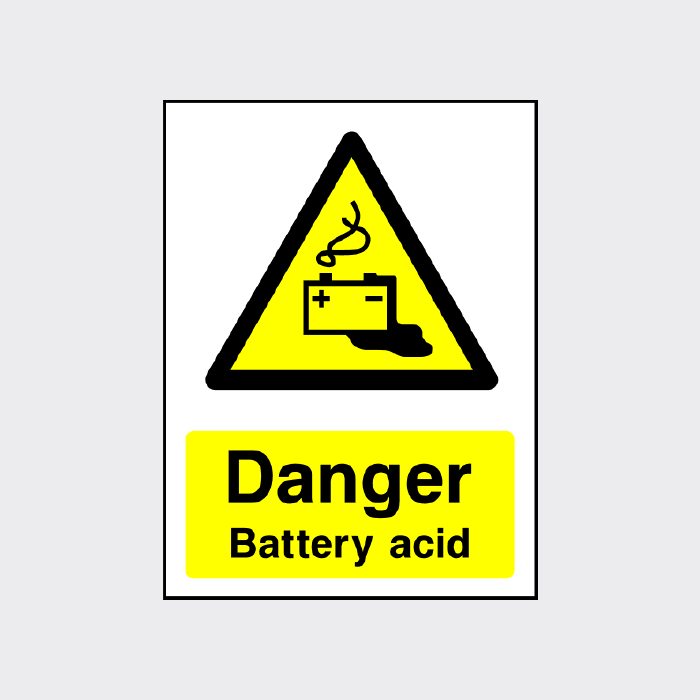 Danger Battery Acid Sign | Ensure Workplace Safety