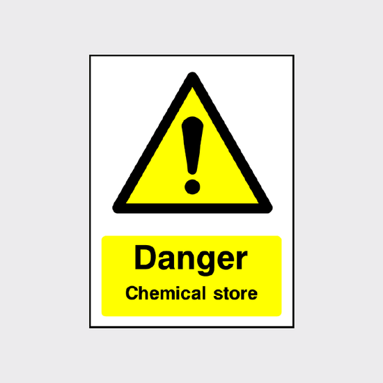 Danger Chemical Store Sign | Ensure Safe Storage