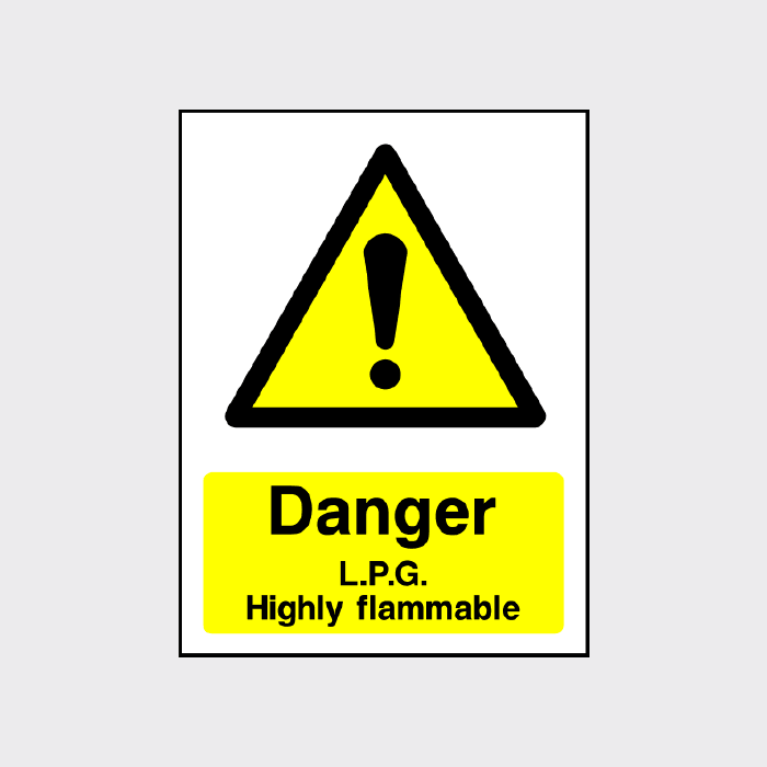 Danger LPG Highly Flammable Sign | Promote Safety Awareness