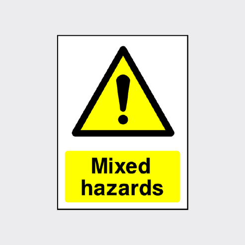 Mixed Hazards Sign | Promote Safety in Complex Areas