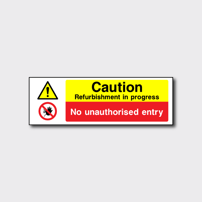 Caution Refurbishment in Progress Sign | Safety Notice
