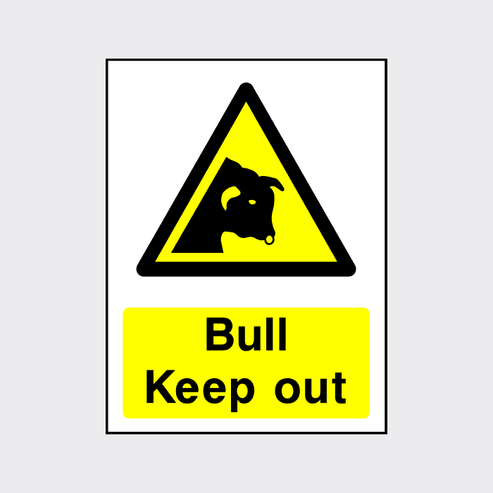 Bull Keep Out Sign - Durable Farm Safety Warning - The Safety Sign