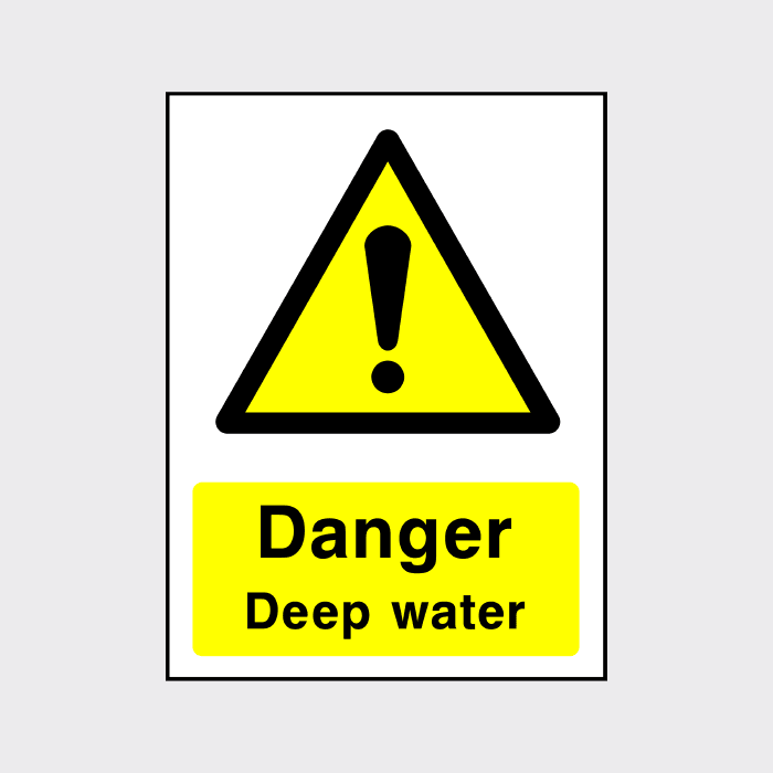 Danger Deep Water Sign - Durable Safety Warning - The Safety Sign