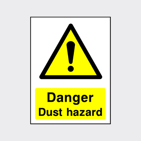 Warning Dust Hazard Sign - Durable Safety Sign - The Safety Sign