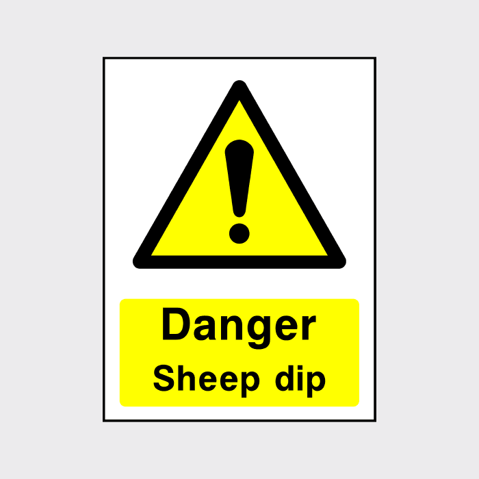 Danger Sheep Dip Sign | Warn of Chemical Hazards & Ensure Safety