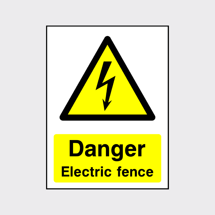 Danger Electric Fence Sign | Ensure Safety & Prevent Accidents