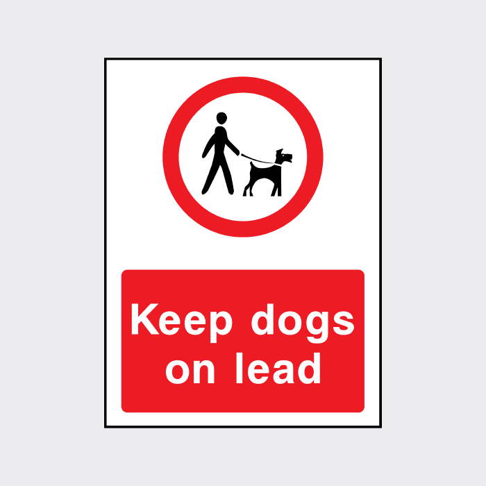 Keep Dogs on Lead Sign | Promote Responsible Dog Ownership