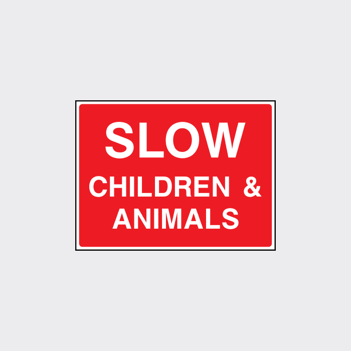 Slow Children and Animals Sign | Improve Road Safety