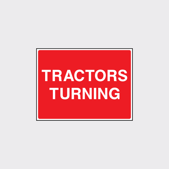 Tractors Turning Sign | Improve Road & Farm Safety