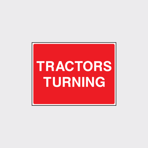 Tractors Turning Sign | Improve Road & Farm Safety