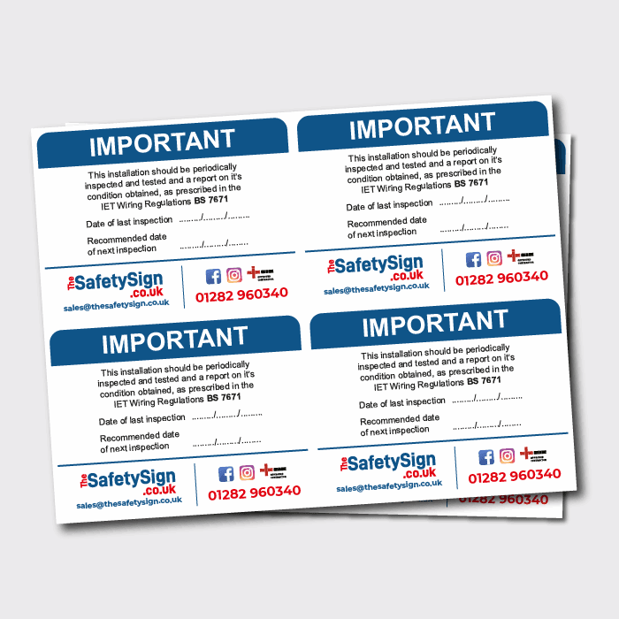 Periodic Inspection Stickers for Electricans