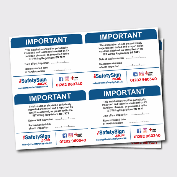 Periodic Inspection Stickers for Electricans