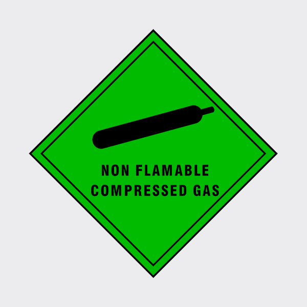Non Flammable Compressed Gas Diamond Sign - The Safety Sign