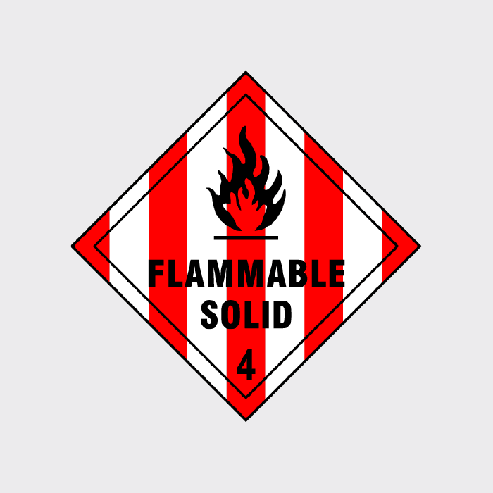 Flammable Solid Class 4 Diamond Sign - The Safety Sign