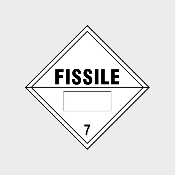 Fissile Class 7 Diamond Sign - The Safety Sign