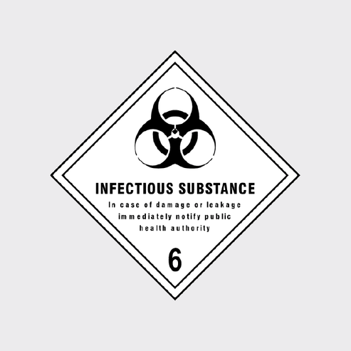 Infectious Substance Class 6 Diamond Sign
