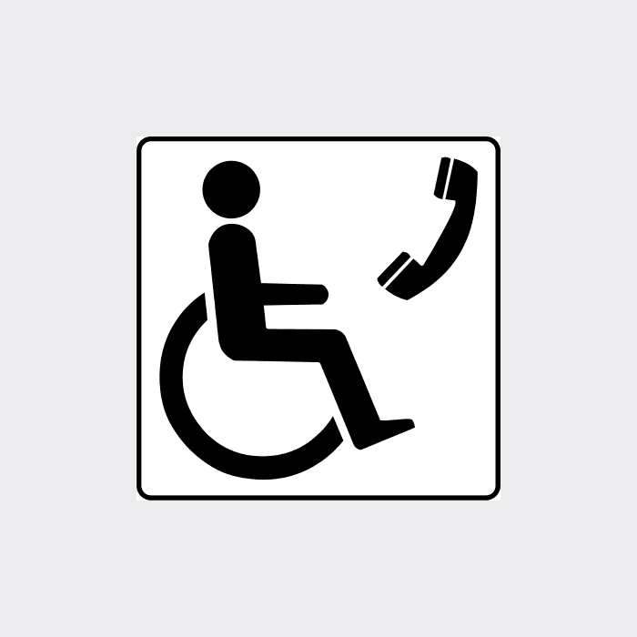 Accessibility Telephone Sign | Assistive Communication Notice