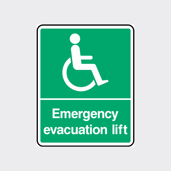Disabled Emergency Evacuation Lift Sign | Safety & Accessibility