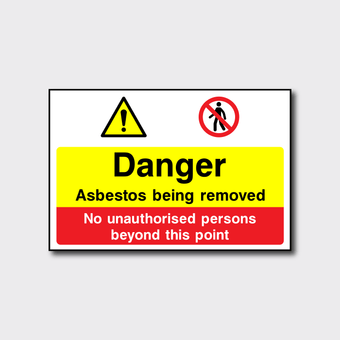 Danger Asbestos Being Removed Sign | 600mm x 400mm – The Safety Sign Shop