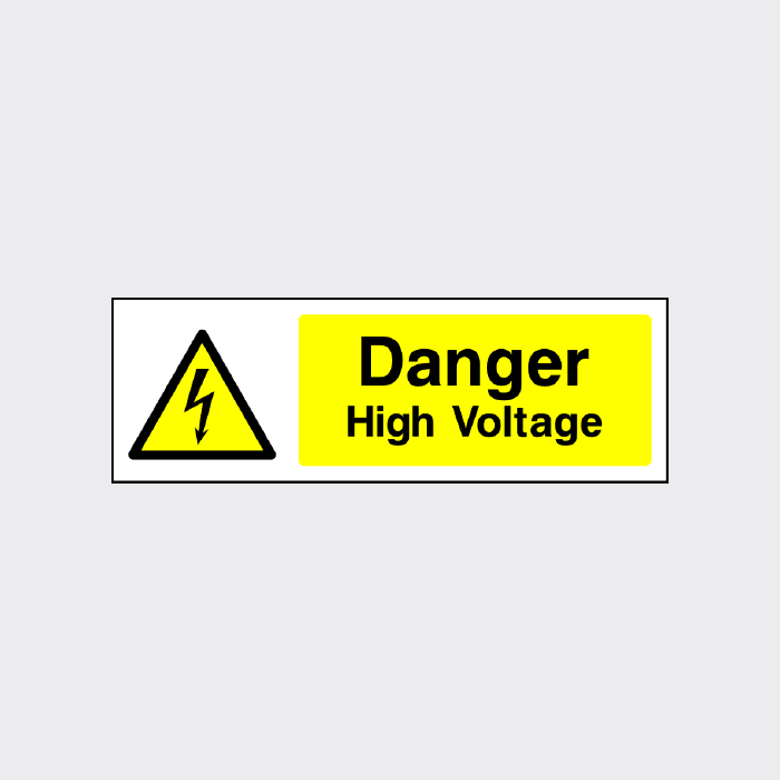 Danger High Voltage landscape sign - The Safety Sign