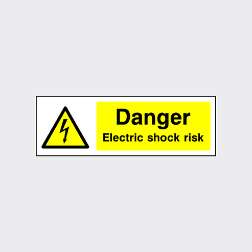 Danger - Electric Shock Risk Sticker - The Safety Sign Shop
