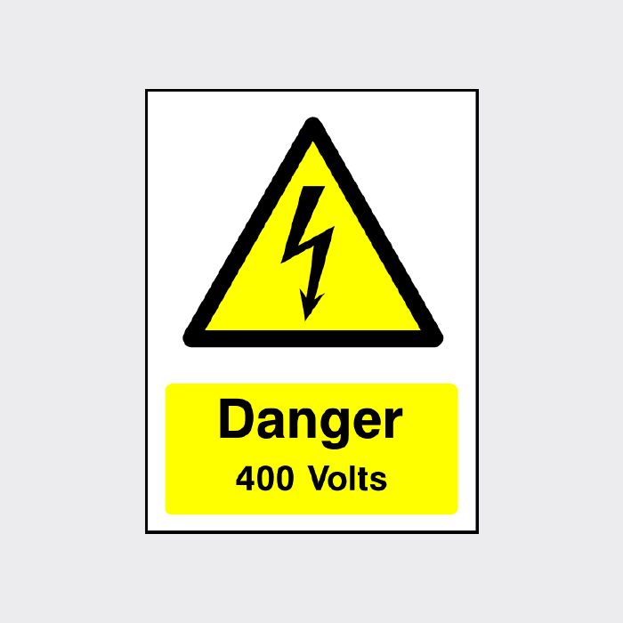 Danger 400 Volts Sign - The Safety Sign
