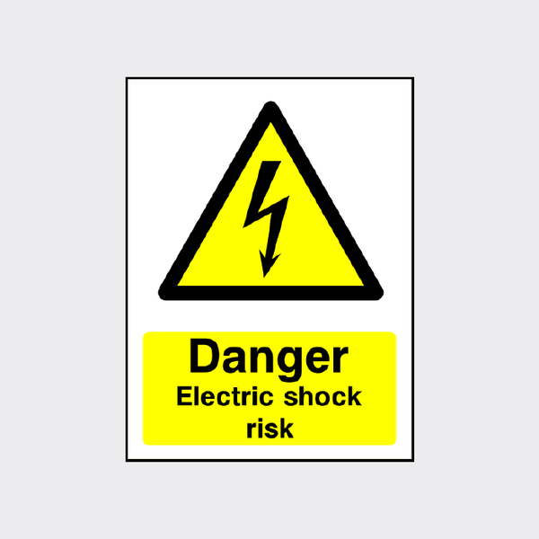 Danger Electric Shock Risk Sign - The Safety Sign
