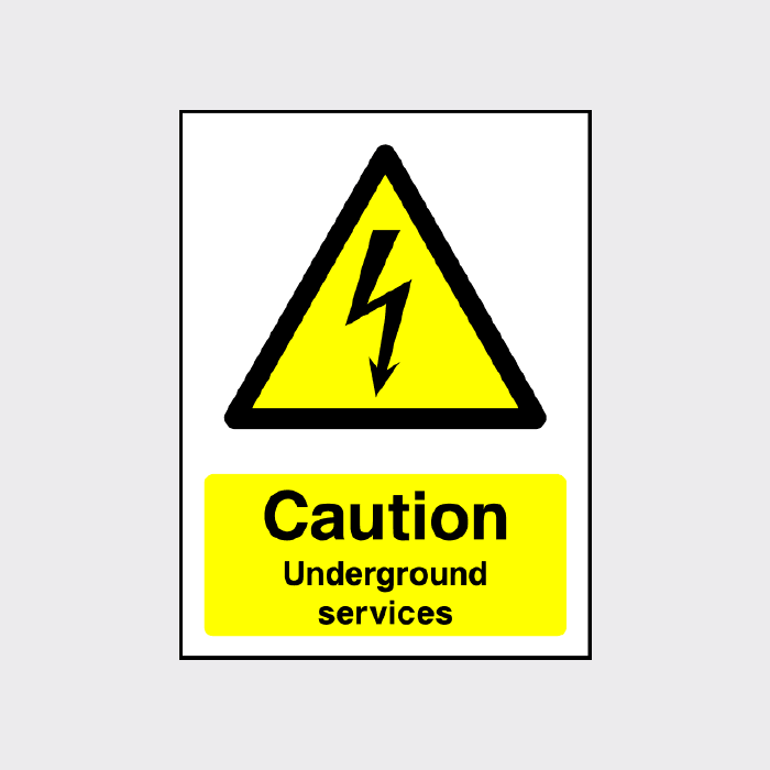 Danger Underground Services Sign