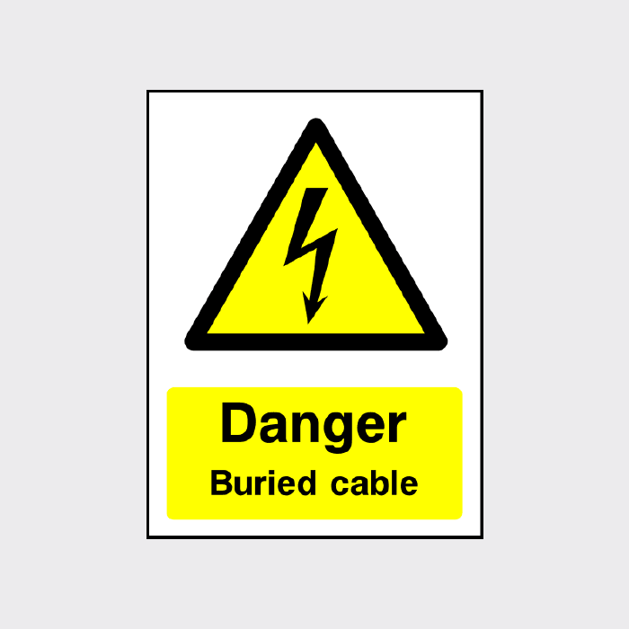 Danger Buried Cable Sign