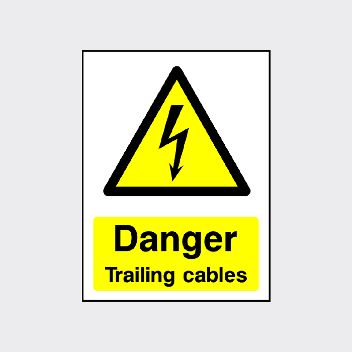 Danger Trailing Cables Sign
