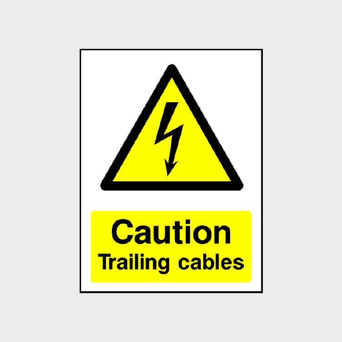 Caution Trailing Cables Sign - The Safety Sign
