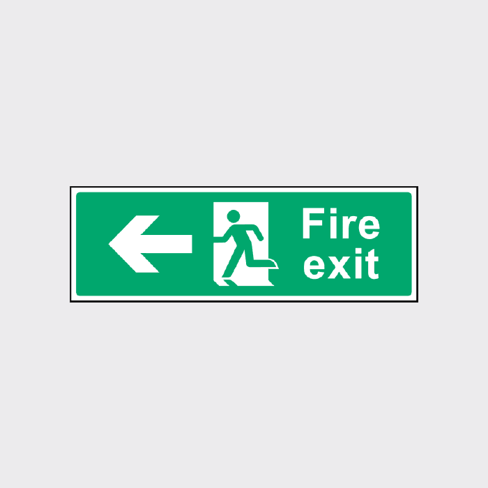 Fire Exit Left Arrow Sign | High-Visibility Emergency Sign - The Safety ...