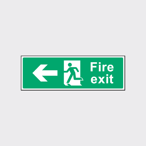 Fire Exit Left Arrow Sign | High-Visibility Emergency Sign