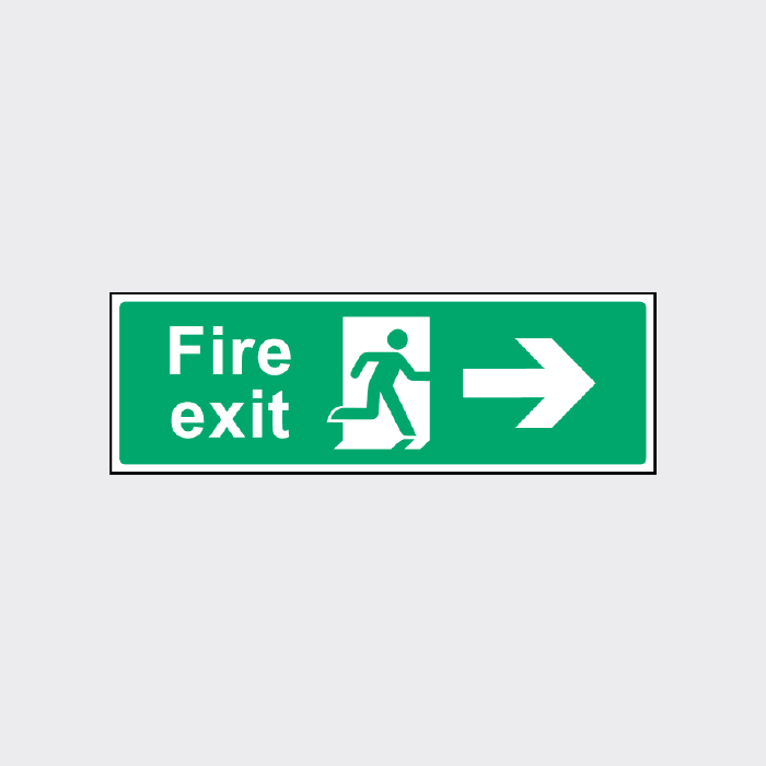 Fire Exit Right Arrow Sign | Emergency Exit Safety