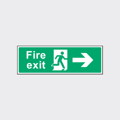Fire Exit Right Arrow Sign | Emergency Exit Safety