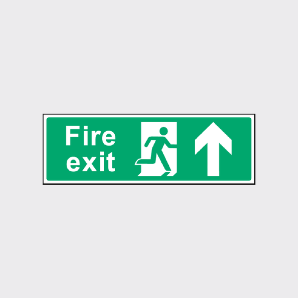 Fire Exit Up Arrow Sign | Clear Emergency Guidance