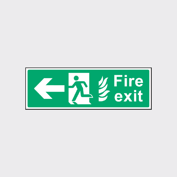 Fire Exit Left Arrow Sign | High-Visibility Safety Sign