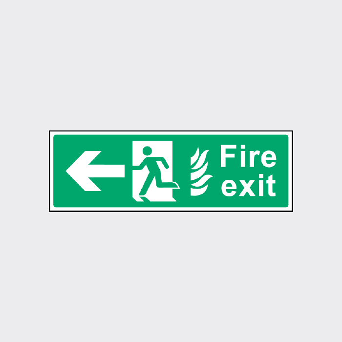 Fire Exit Left Arrow Sign | High-Visibility Safety Sign