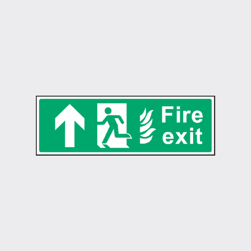 Fire Exit Up Arrow Sign | Essential Emergency Signage