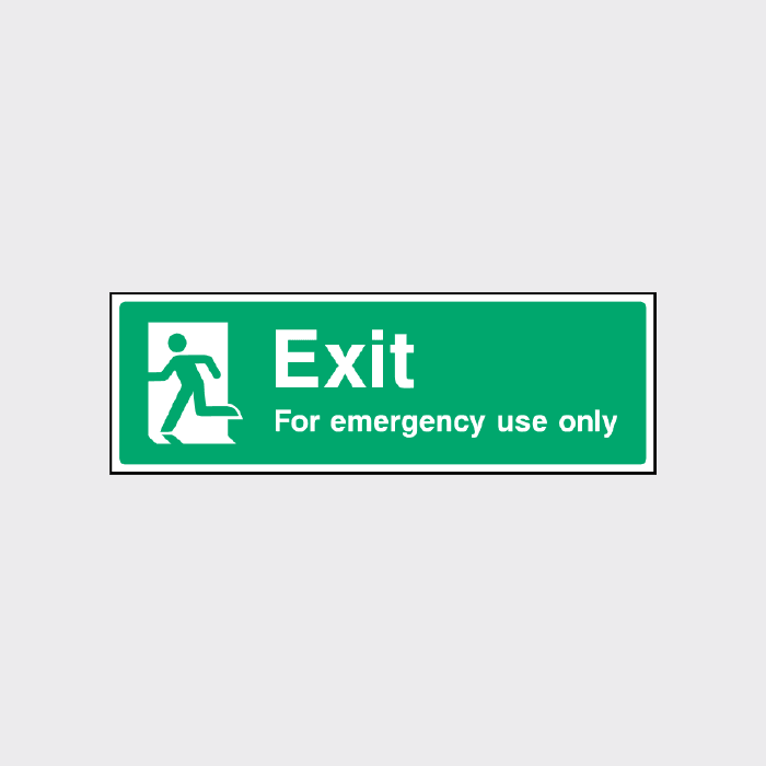 Exit for Emergency Use Only Sign | Safety Compliance Signage
