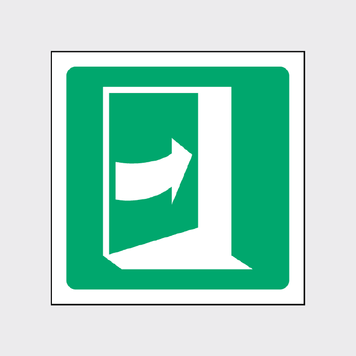 Emergency Exit Door Right Sign | High-Visibility Safety Sign