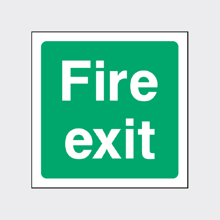 Fire Exit Square Sign | High-Visibility Emergency Sign